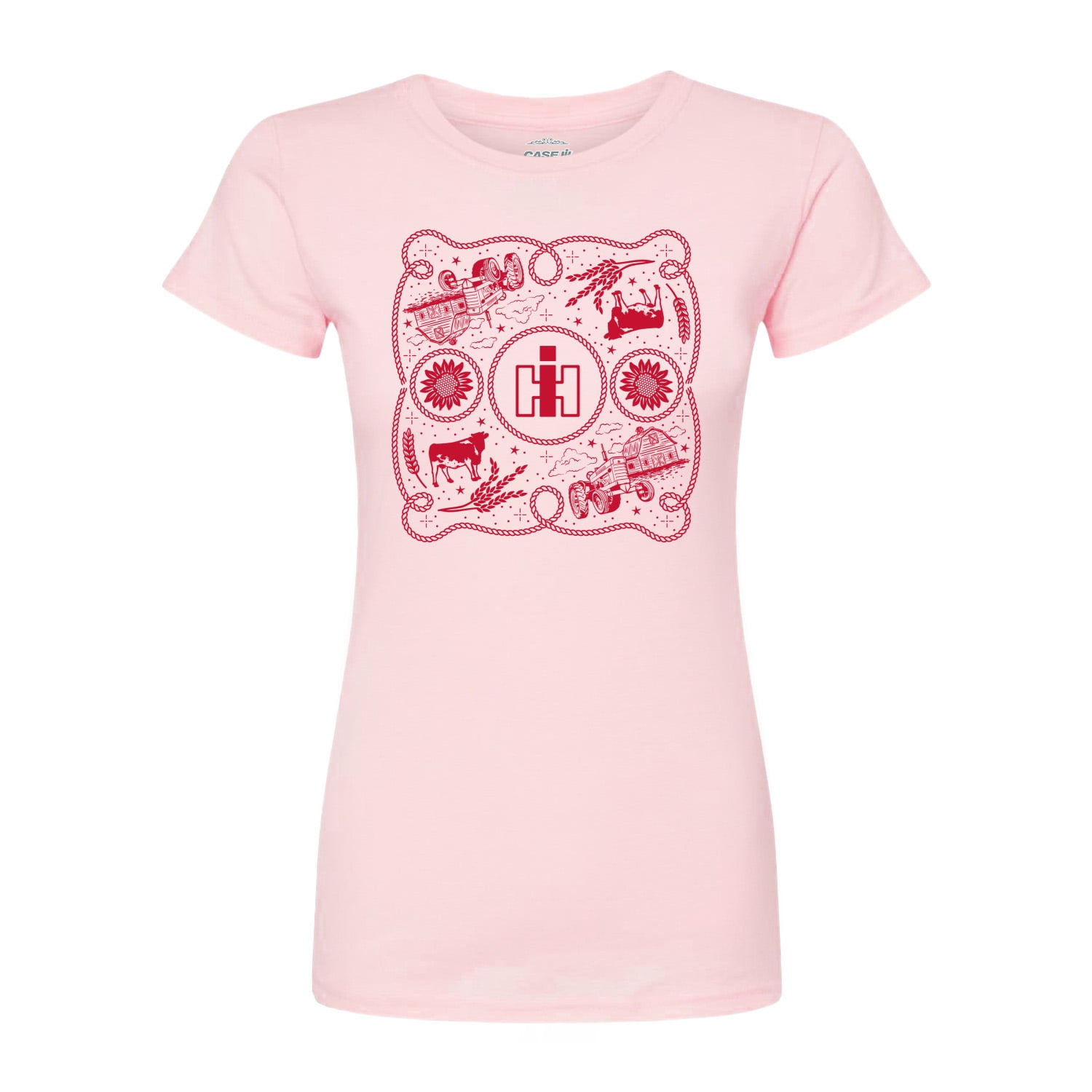 Case IH - Western IH Bandana - Juniors Fitted Graphic T-Shirt - Walmart.com