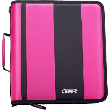 Case-it The Mighty Zip Tab Zipper Binder - 3 Inch O-Rings - 5 Color Tab ...