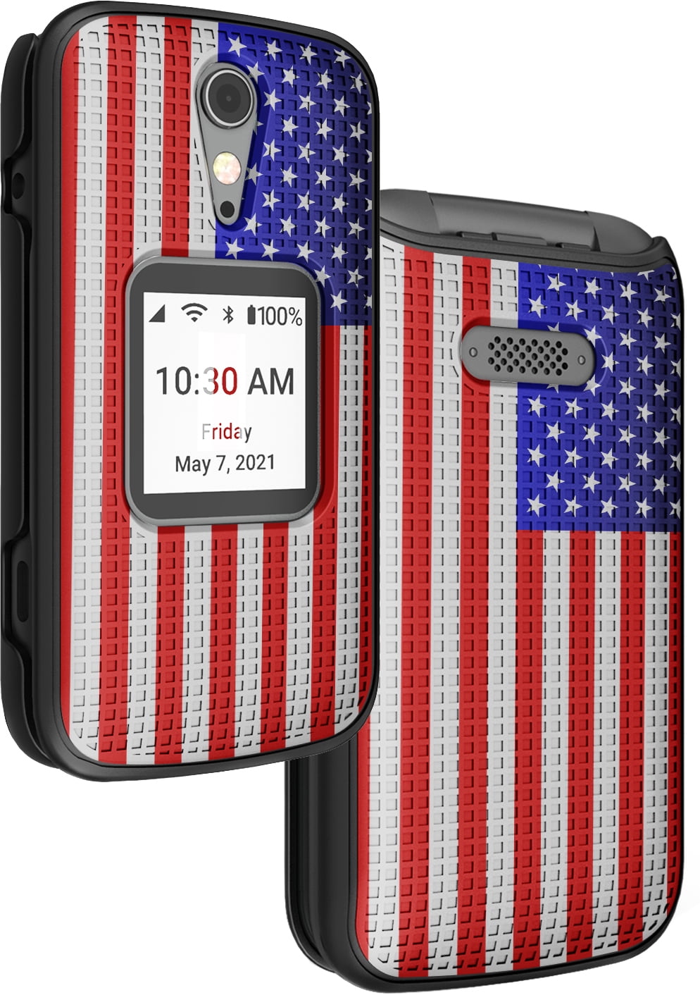 Case for Jitterbug Flip2, Nakedcellphone [USA Flag] Protective Snap-On ...