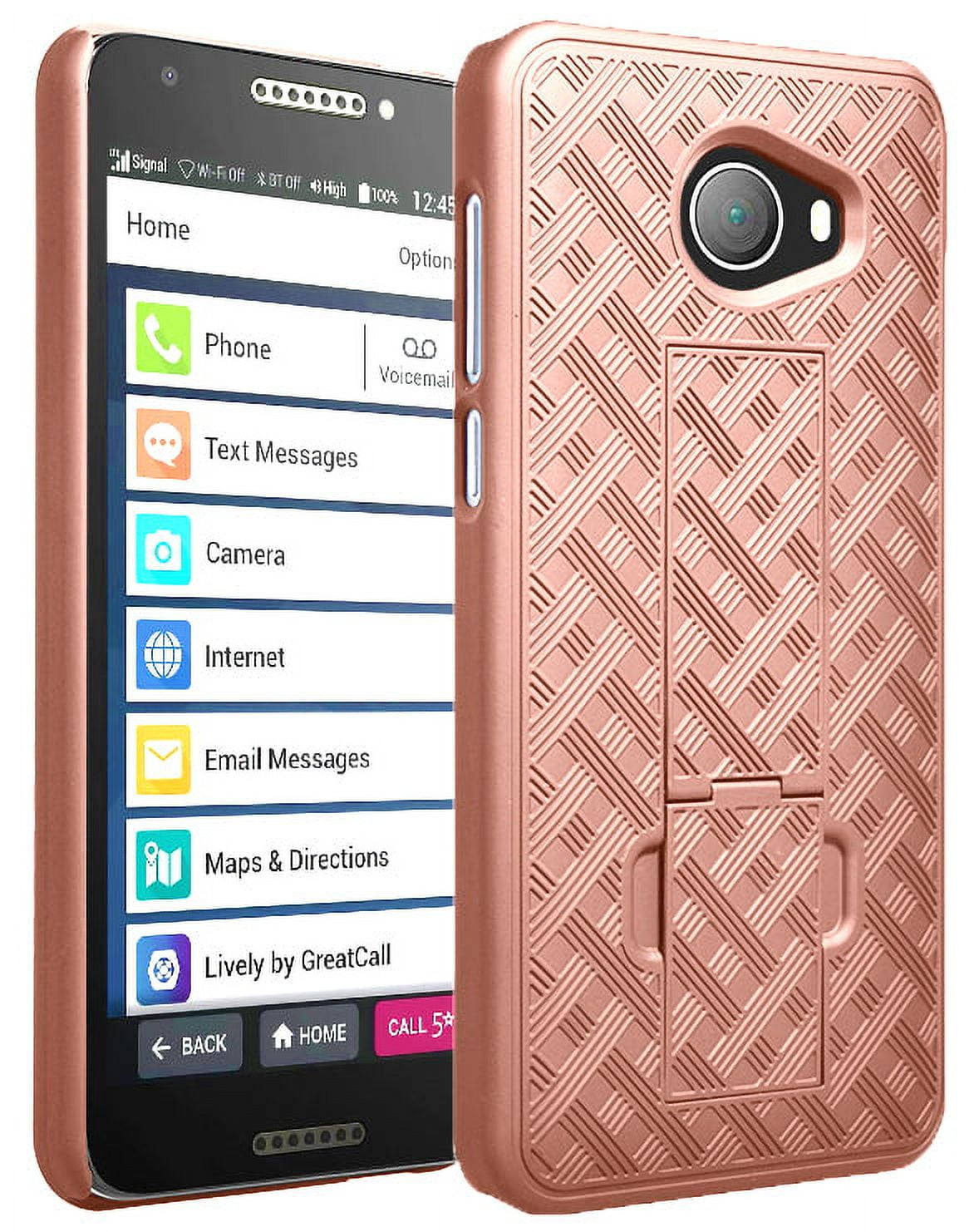 Case for Jitterbug Smart2, Nakedcellphone Slim Ribbed Rubberized Hard ...