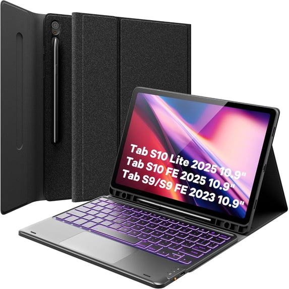 Case with Keyboard for Galaxy Tab S10 Lite/ S10 FE /S9 FE 5G 10.9 /S9 ...