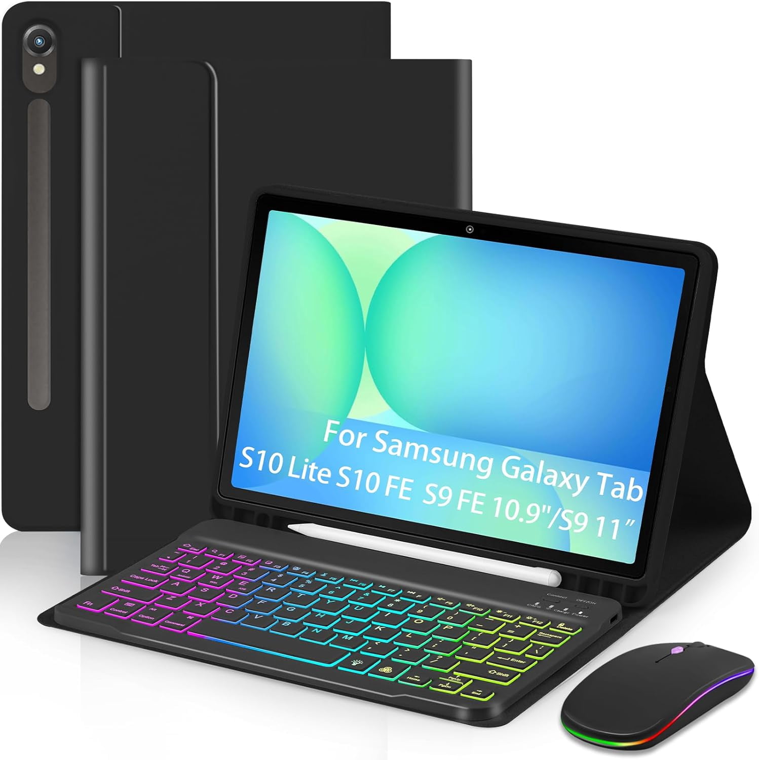 Case with Keyboard Mouse for Samsung Galaxy Tab S10 Lite/S10 FE 5G/S9 ...