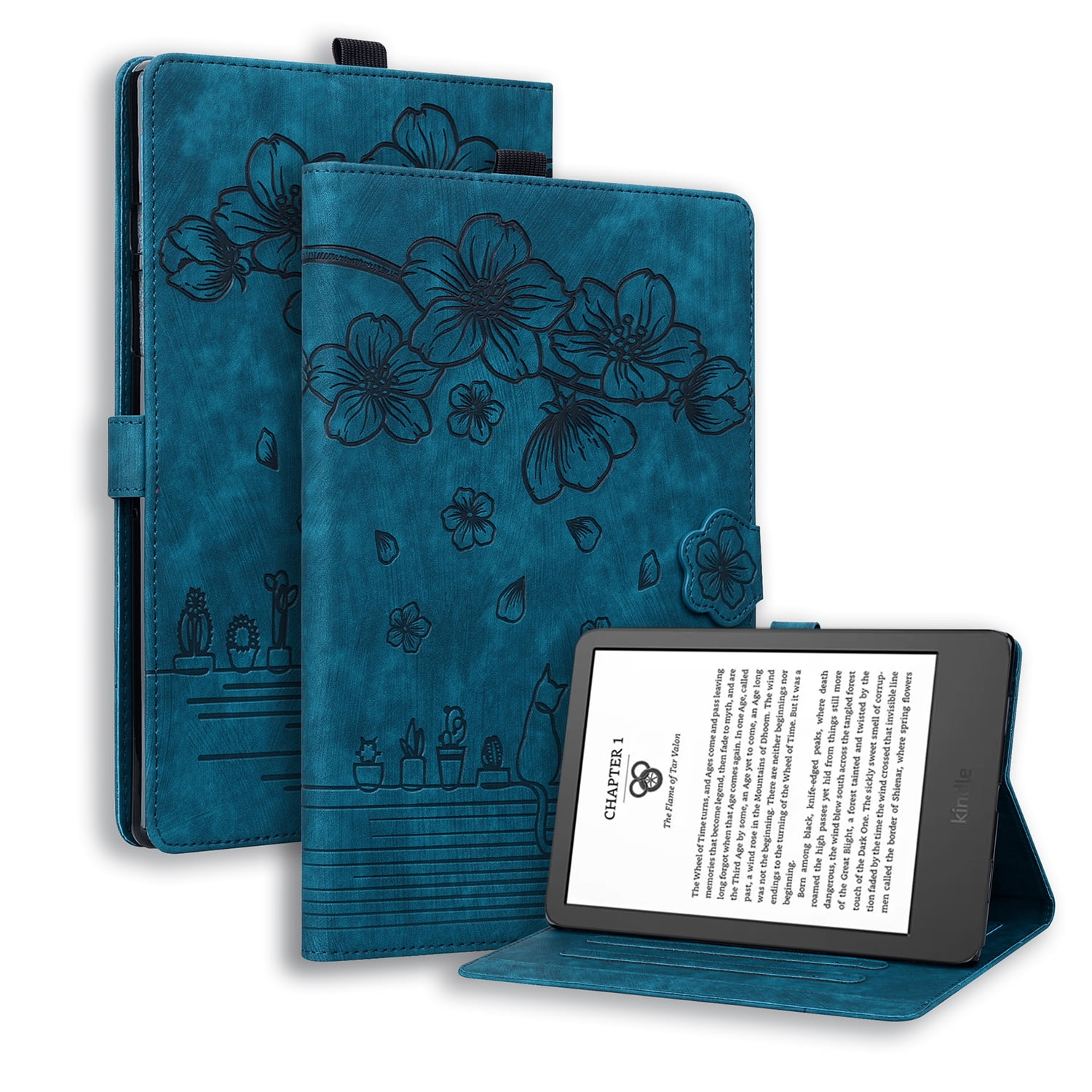 Case for Kindle Paperwhite 6 (12th Generation) 2024 7", Flower Embossed ...