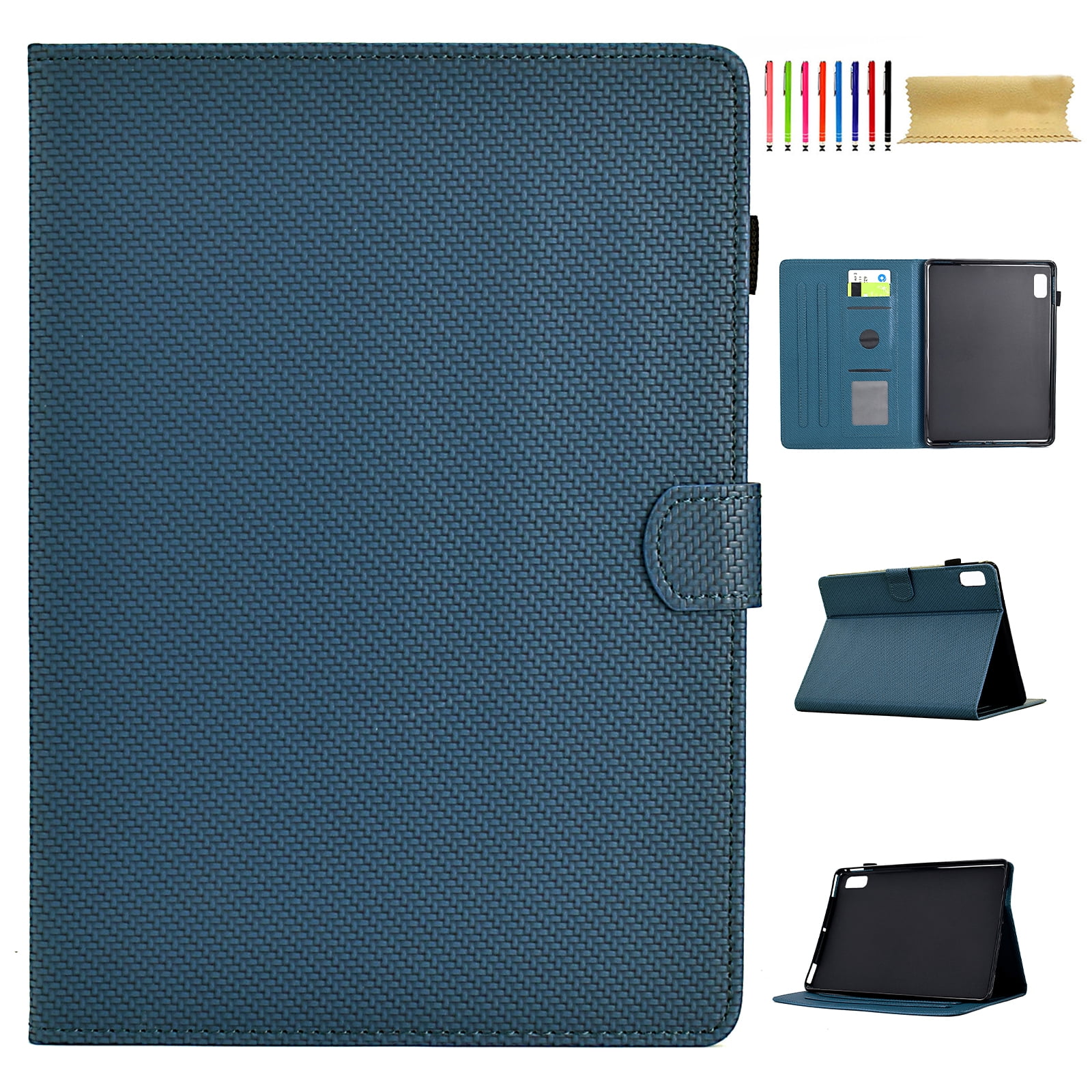Case for Lenovo Tab M9 9.0" 2023, Carbon Fiber Texture PU Leather Multi ...