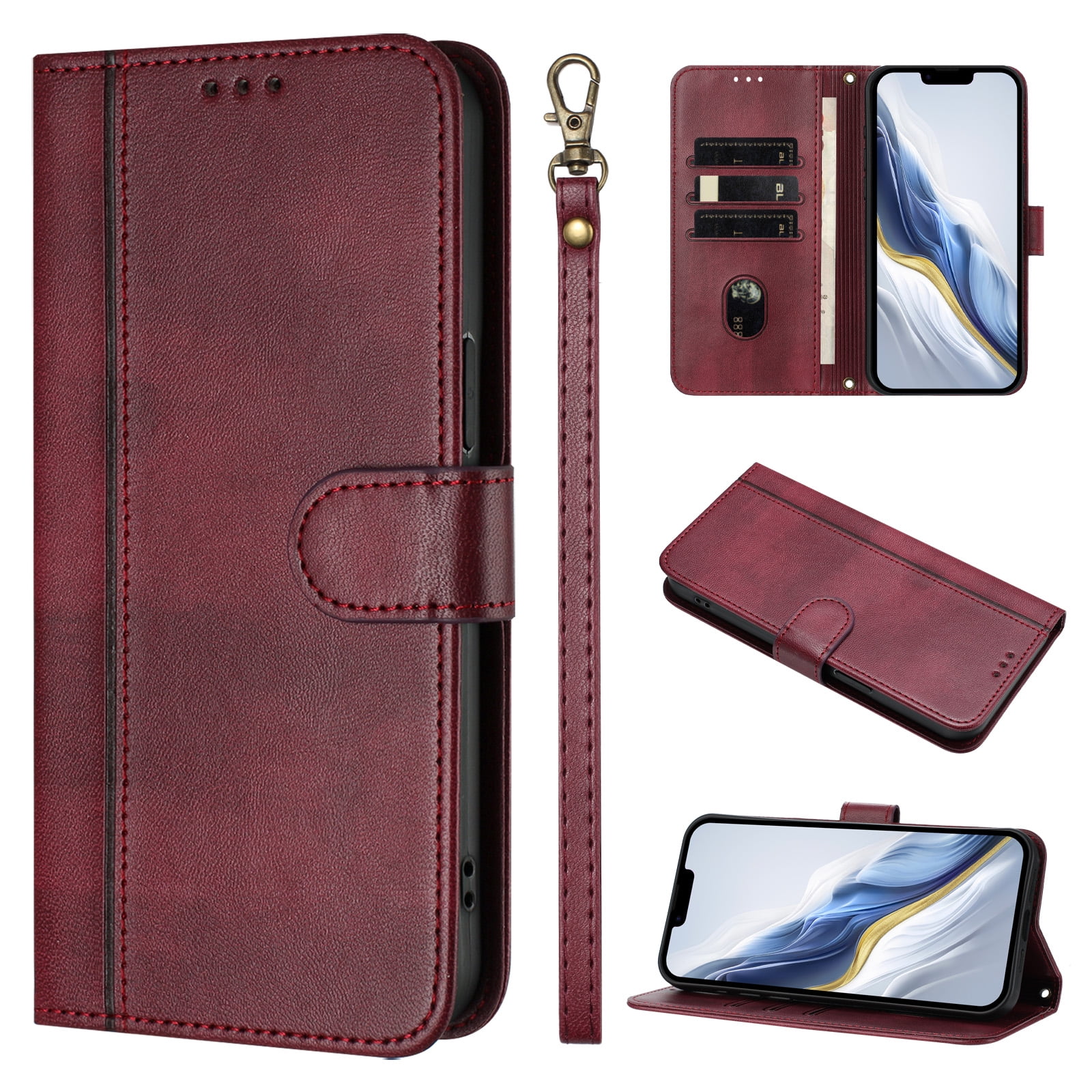 Case for MOTO Edge 50 Neo 5G Wallet Phone Cover with Wrist Strap, Card ...