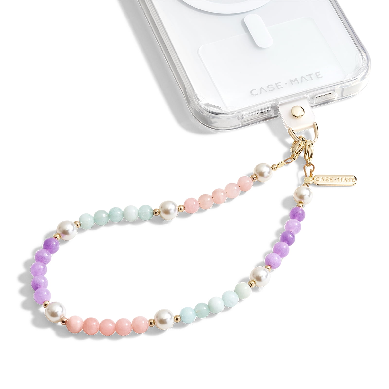 Case-Mate Cell Phone Charm Strap with Beaded Pearls and Gold - Hands ...