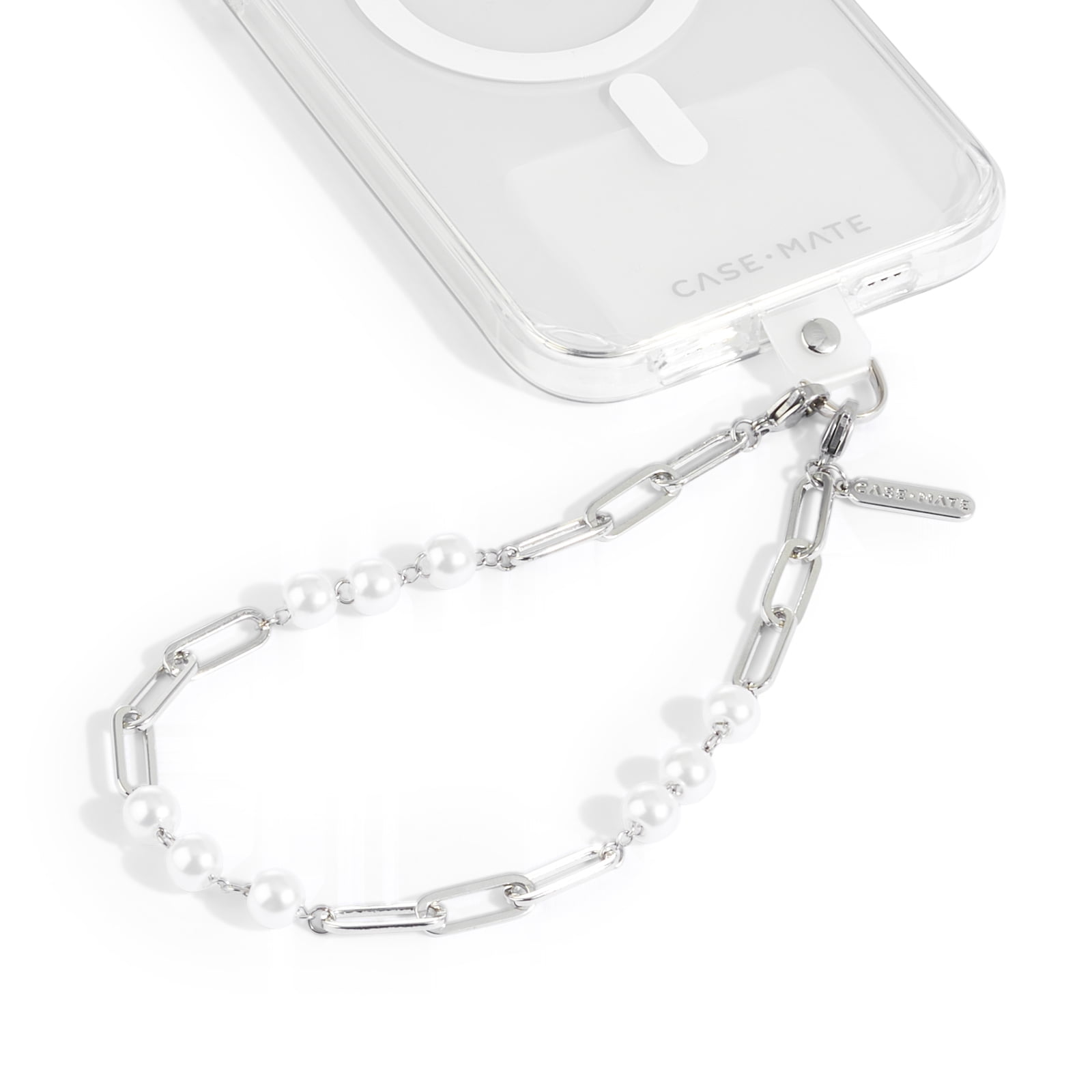 Case-Mate Cell Phone Charm Strap with Beaded Silver Pearls - Secure ...