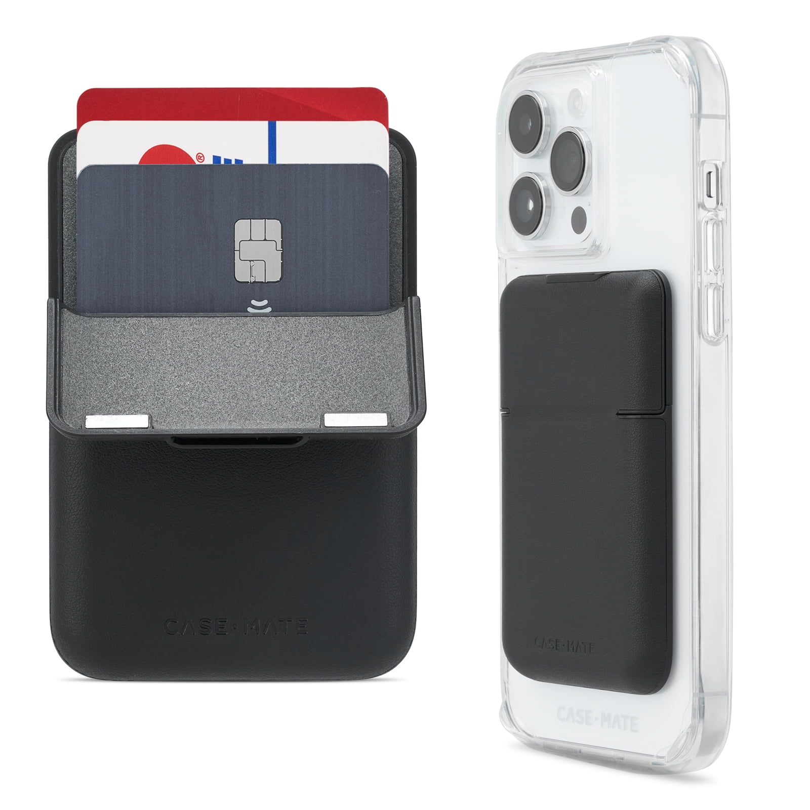 Case-Mate Vegan Magnetic Wallet Card Holder Flip Closure - Black ...