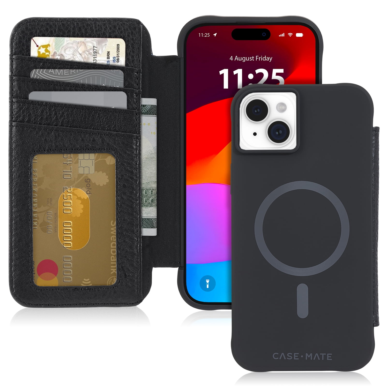 Case-Mate Apple iPhone 15 Plus Leather Wallet Folio Case with Card ...