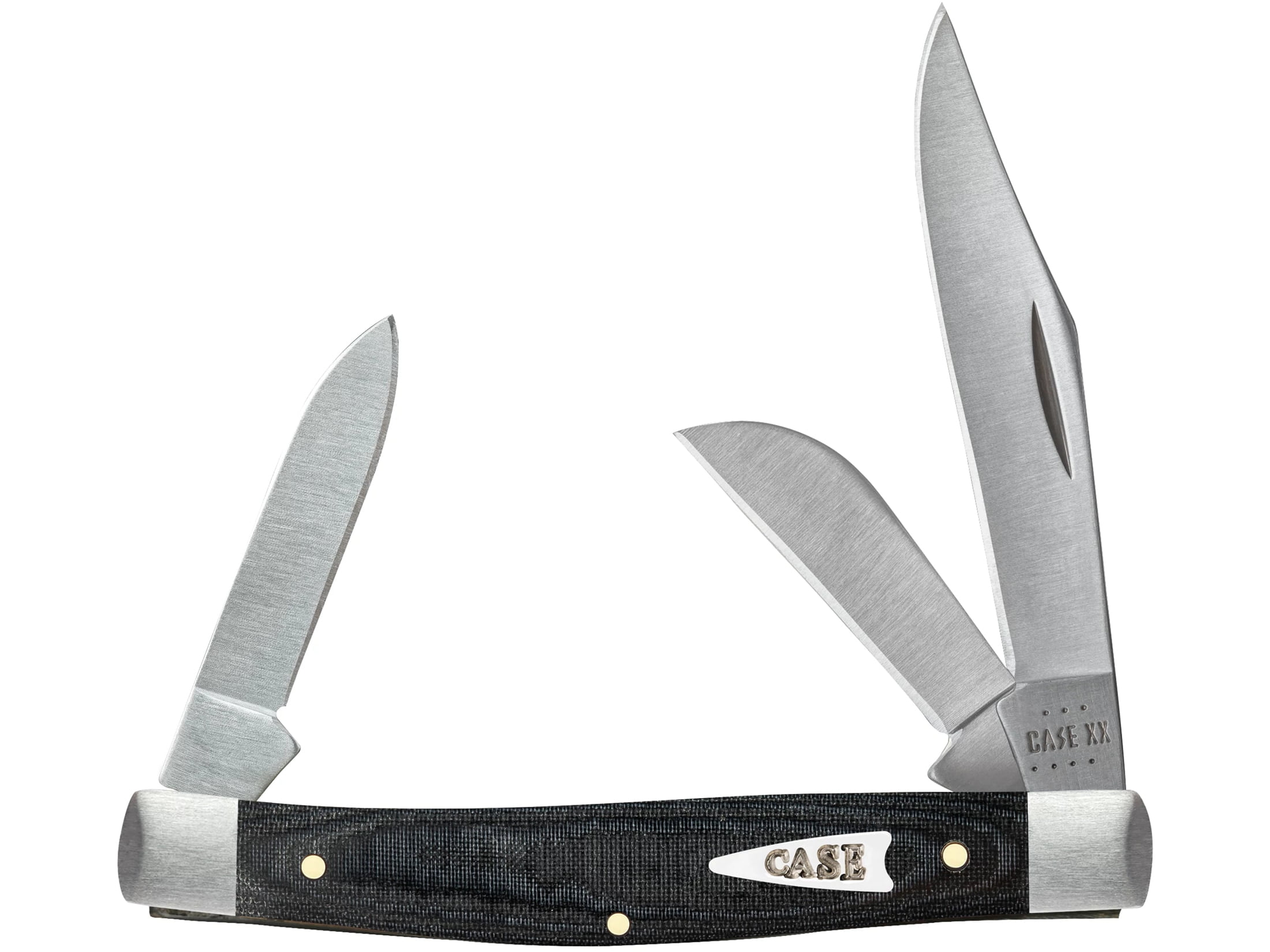 Case Medium Stockman Pocket Knife, 2.42" Tru-Sharp Blades, Black ...