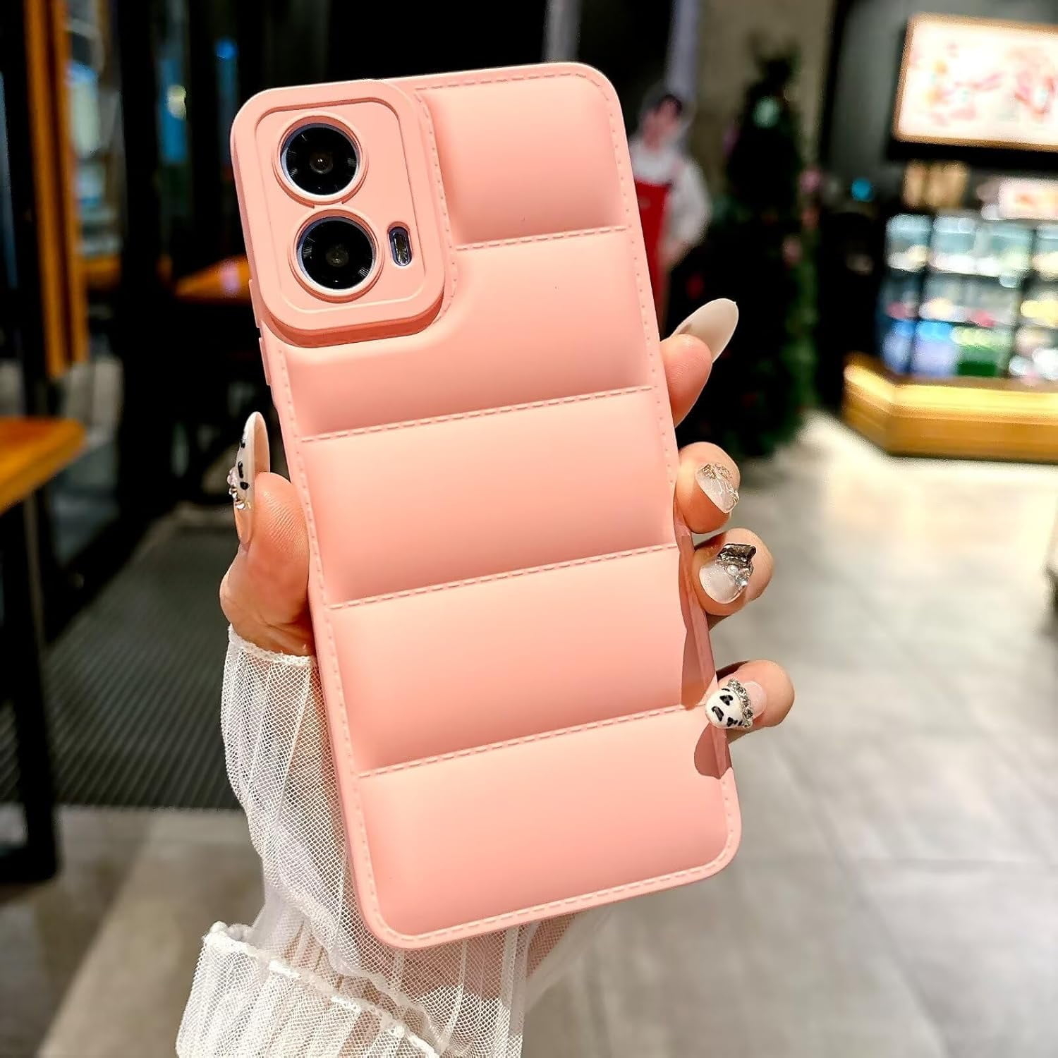 Case for Moto G 5G 2024,Luxury Down Pure Jacket Soft Unzip Sofa ...