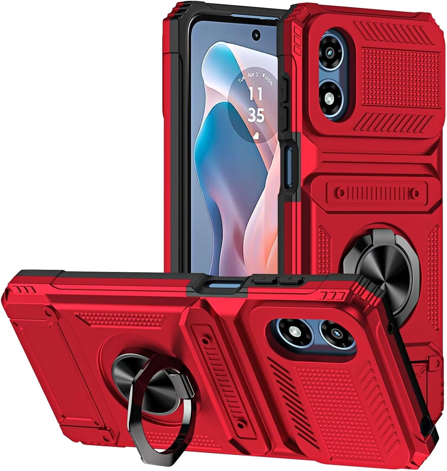 Case for Moto G Play 4G 2024,TPU+PC [Built-in Magnetic Kickstand] with ...
