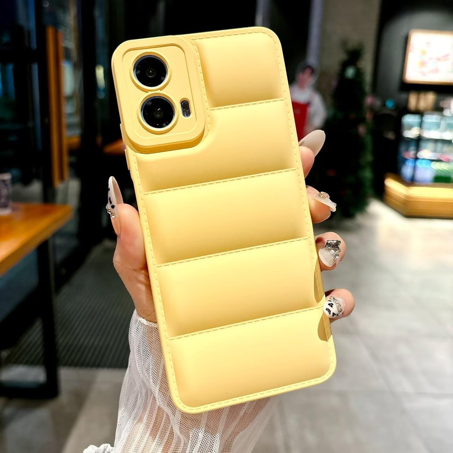 Case for Moto G34 5G,Luxury Down Pure Jacket Soft Unzip Sofa Silicone ...