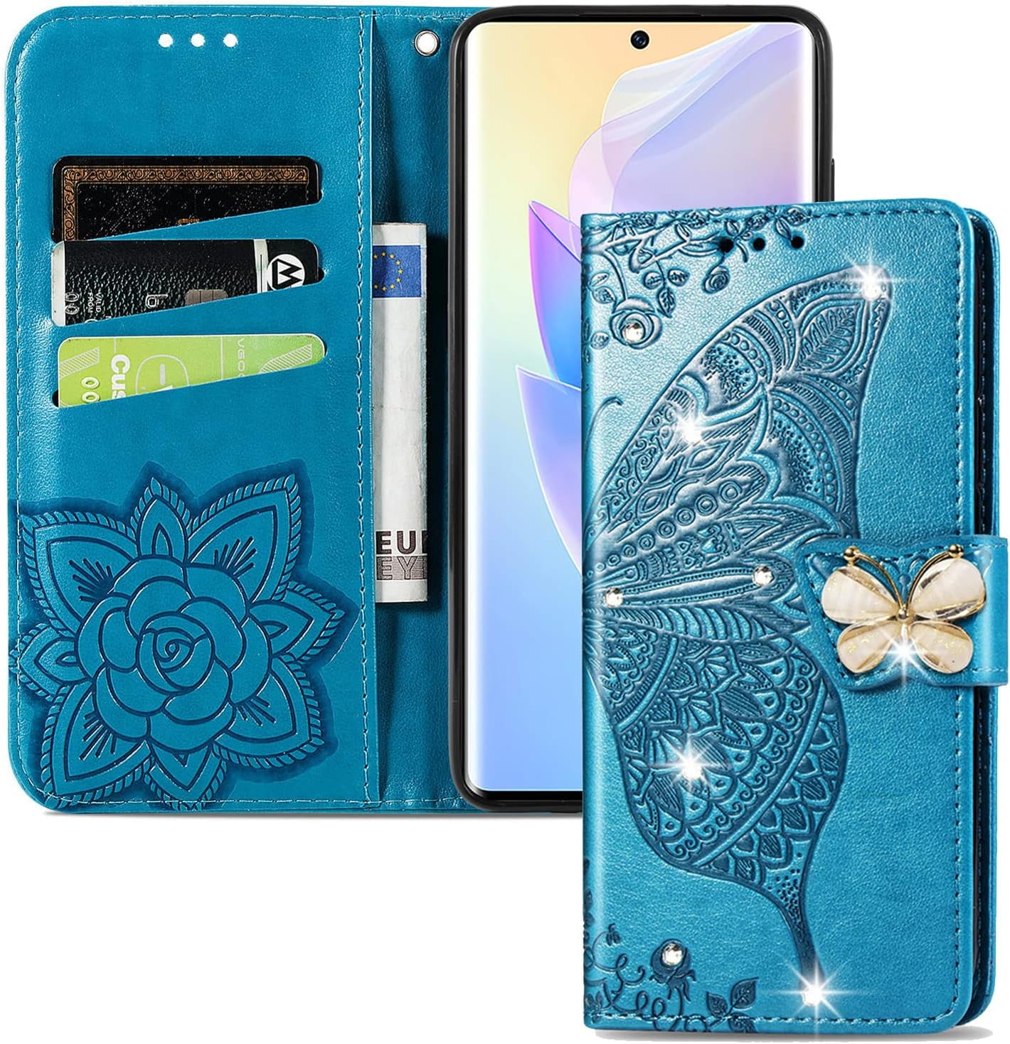 Case for Motorola G 5G 2024, Biling Butterfly Embossed Wallet Case ...