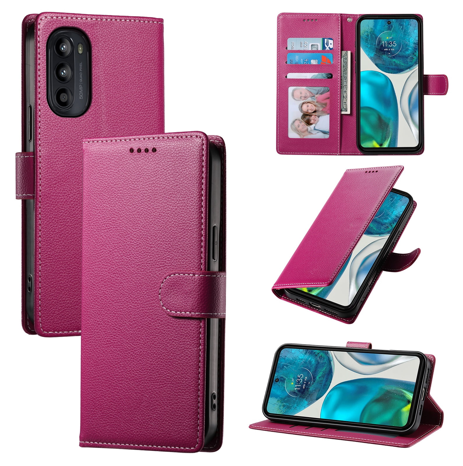 Case for Motorola Moto G52/G82/G71S flip PU leather wallet shockproof ...