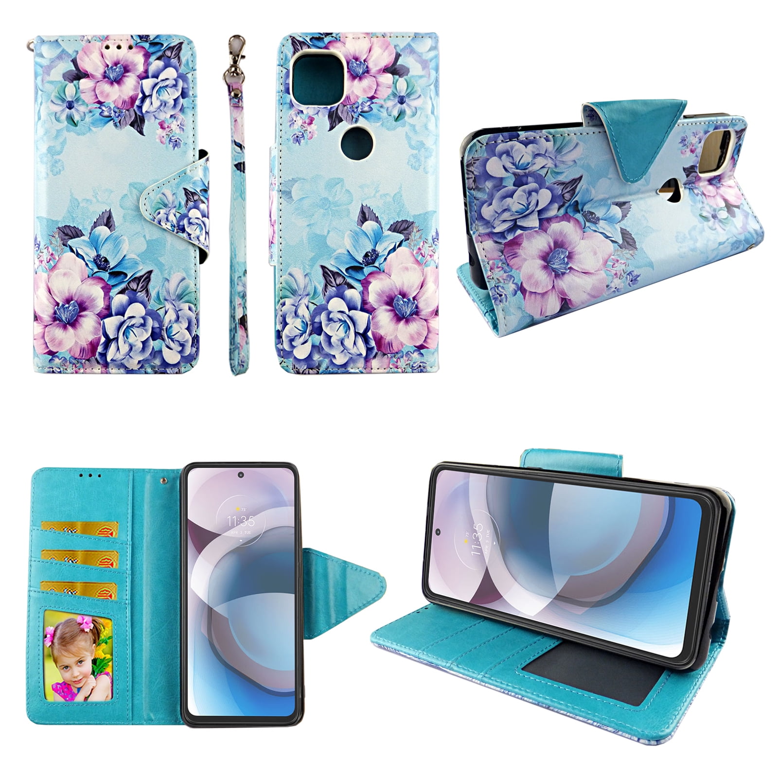 Case for Motorola One 5G Ace / Moto G 5G Pu Leather Wallet Cover Flap ...