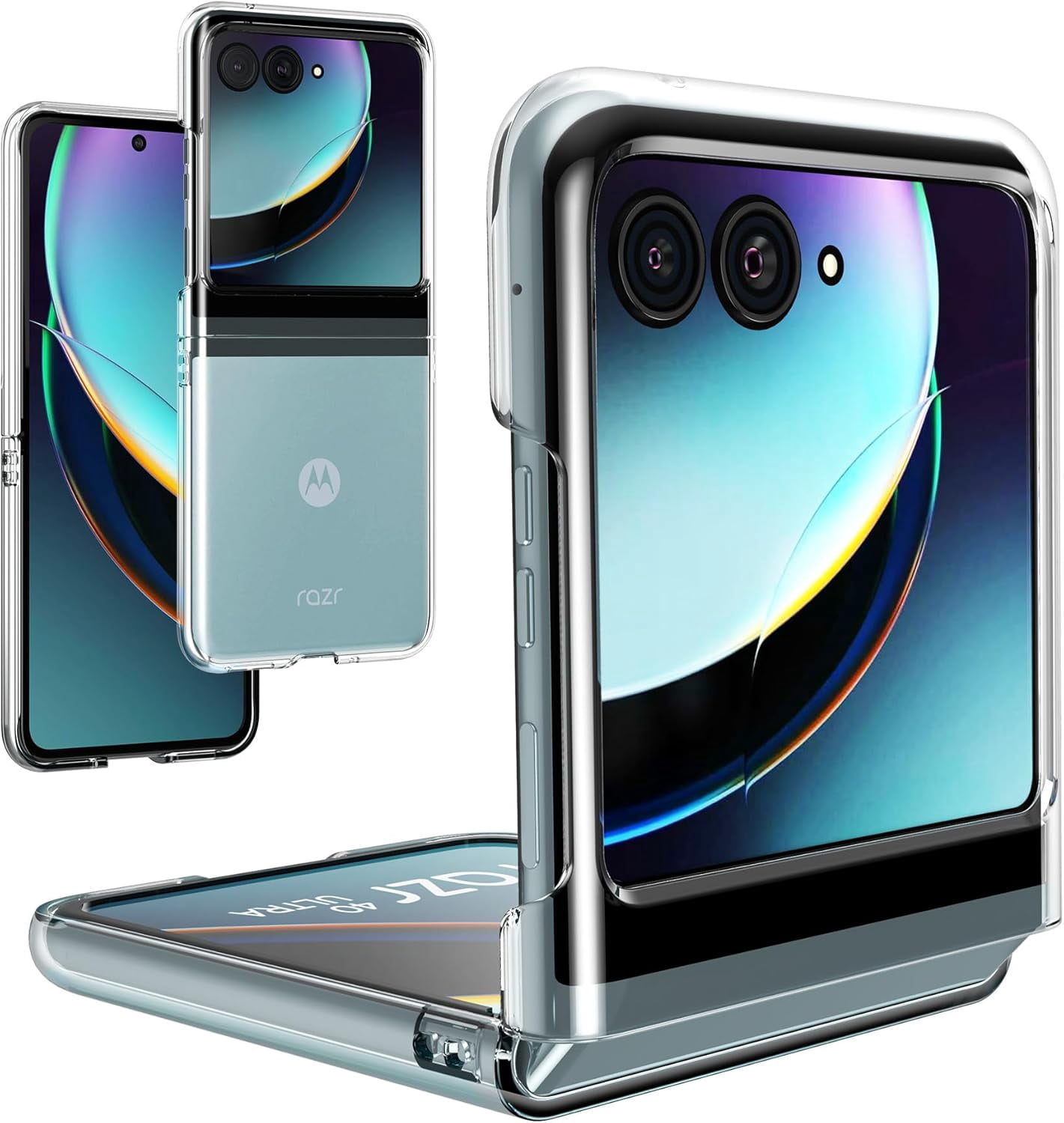 Case for Motorola Razr+ 2023, Moto Razr+ 2023 Phone Case Clear, Hard PC ...