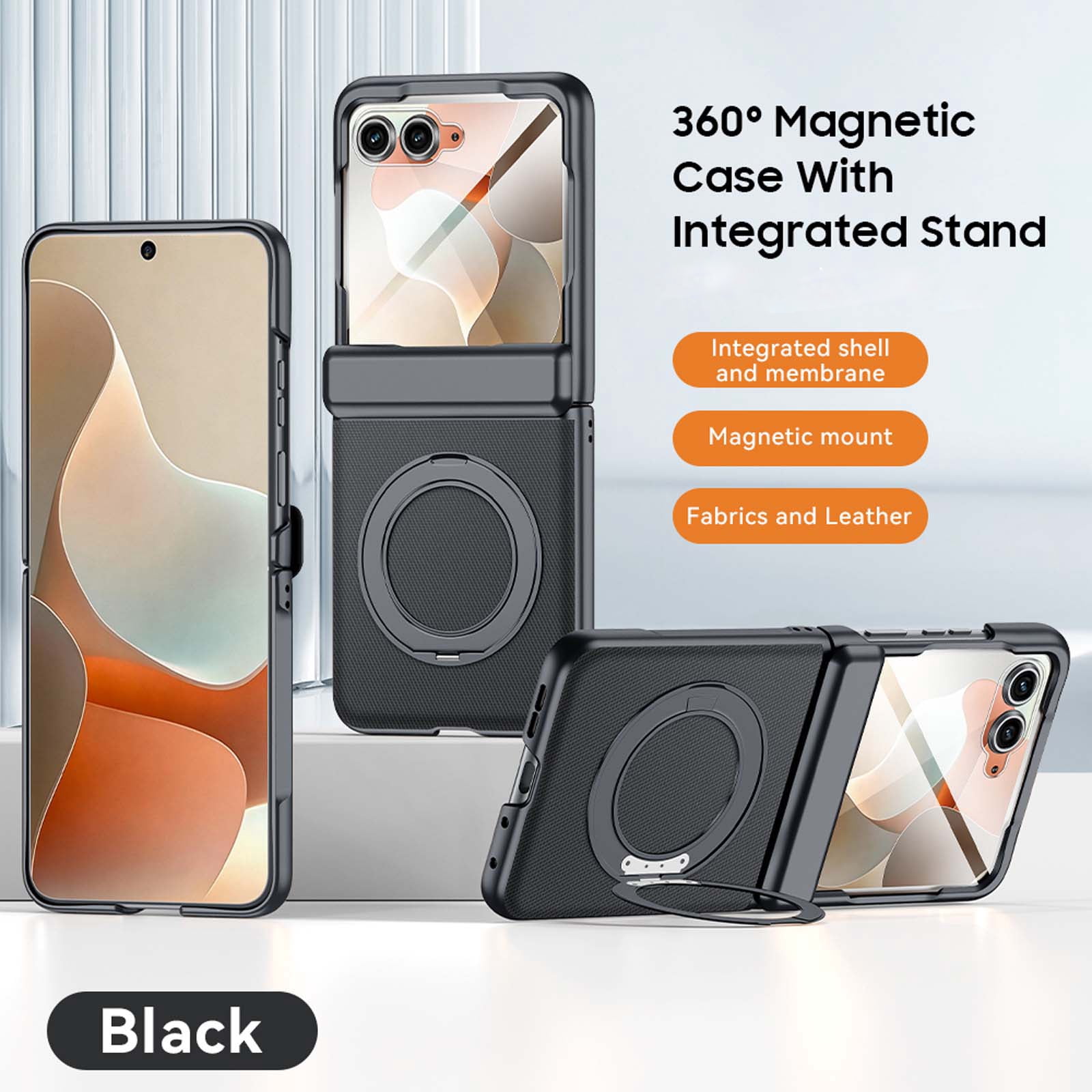 Case for Motorola Razr 50 / 60 / 70 with Hinge Protection + Tempered ...