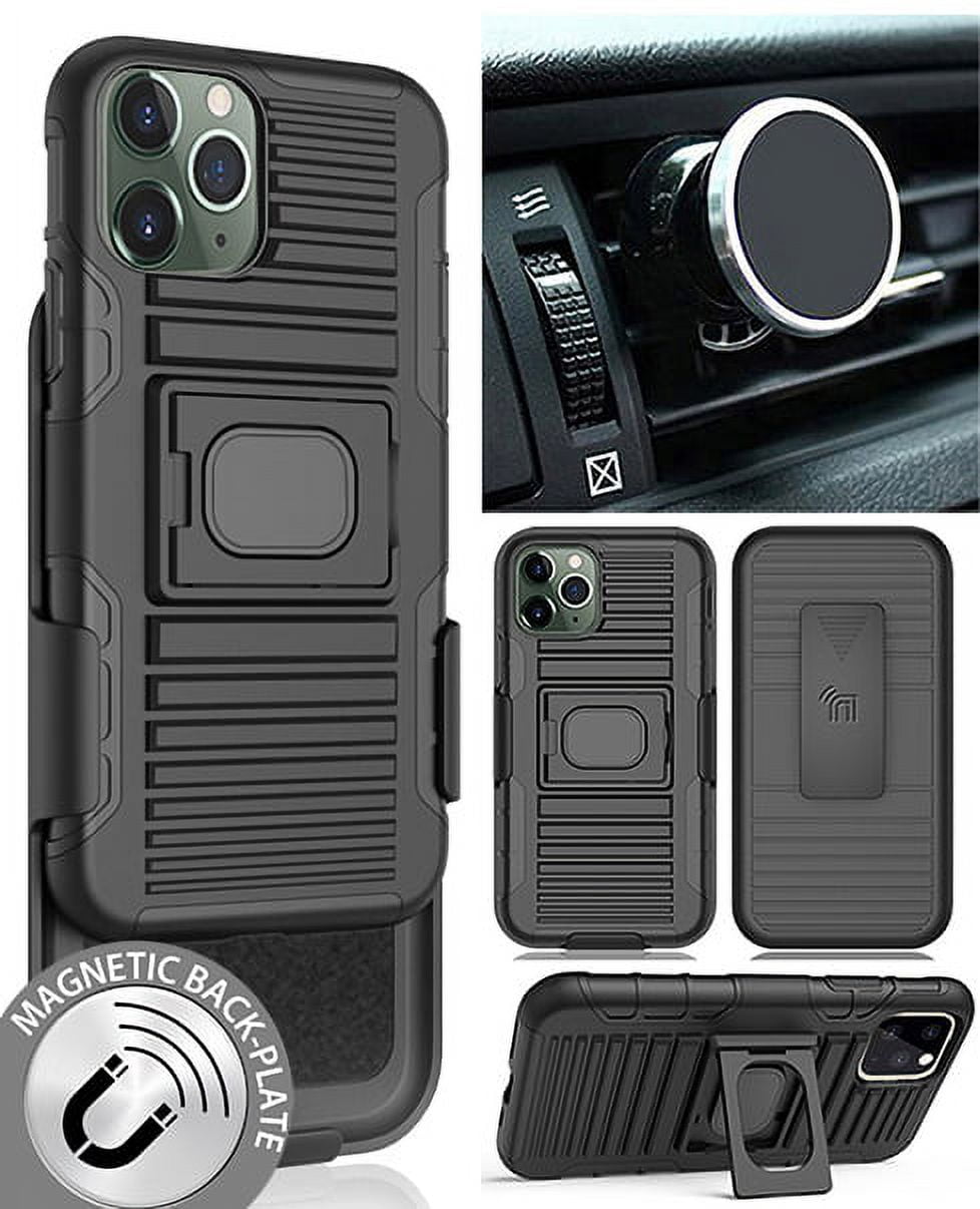 Case/Mount/Clip for iPhone 11 Pro, Nakedcellphone Black Rugged Cover ...