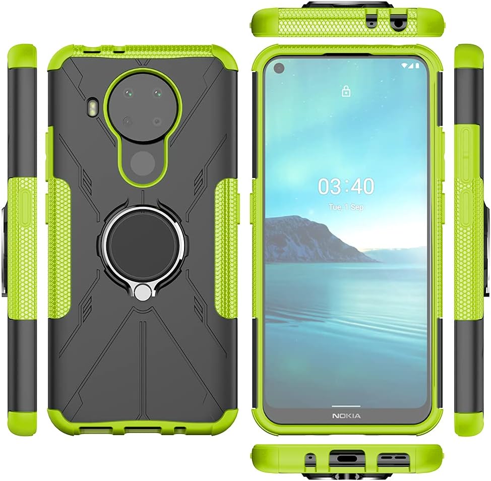 Case for Nokia 5.4 Case Cover,360°Rotatable Kickstand Dual Layer ...
