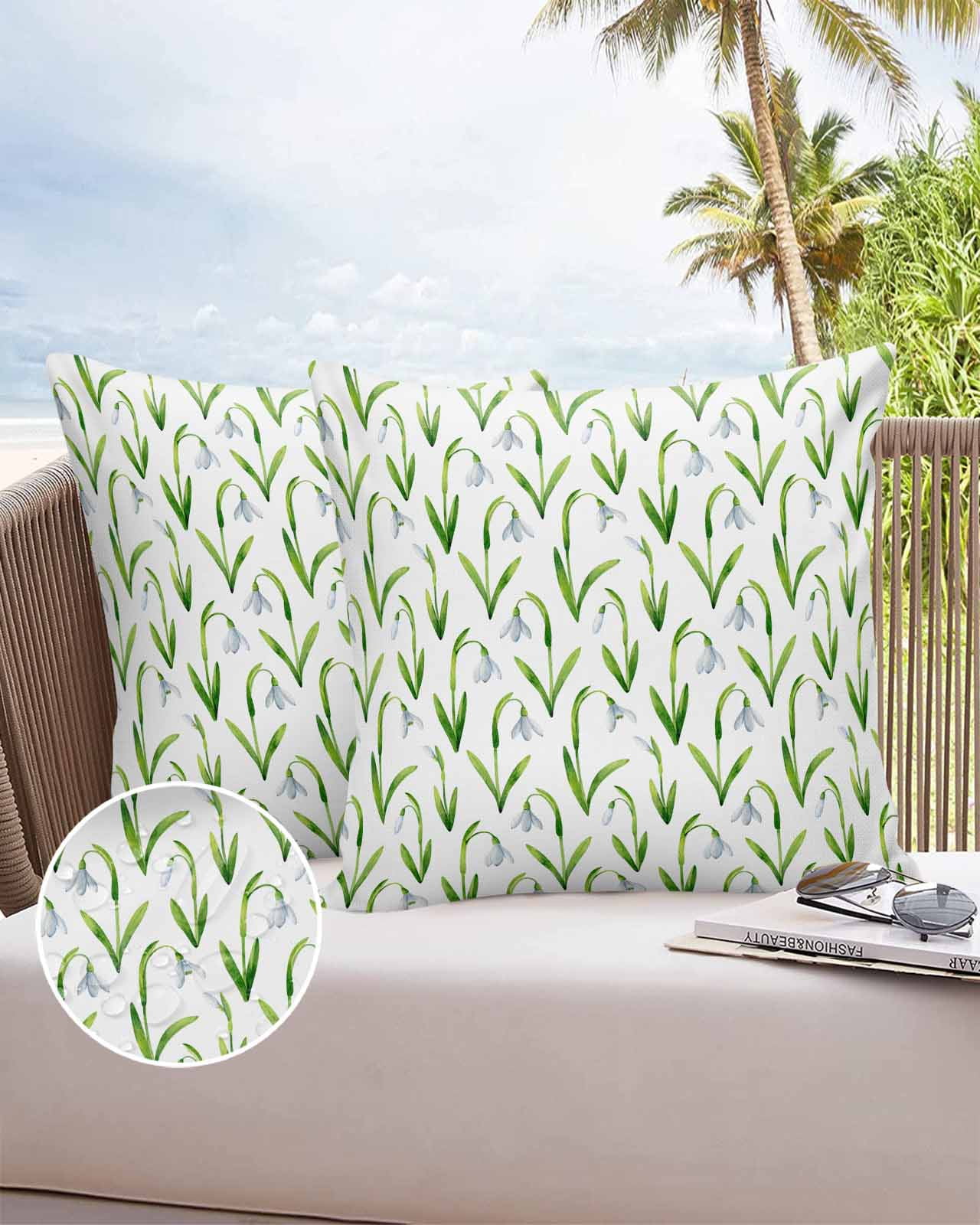 Case Pillow Decor Home Plants Watercolor Flower Tulip Sprg Cover ...