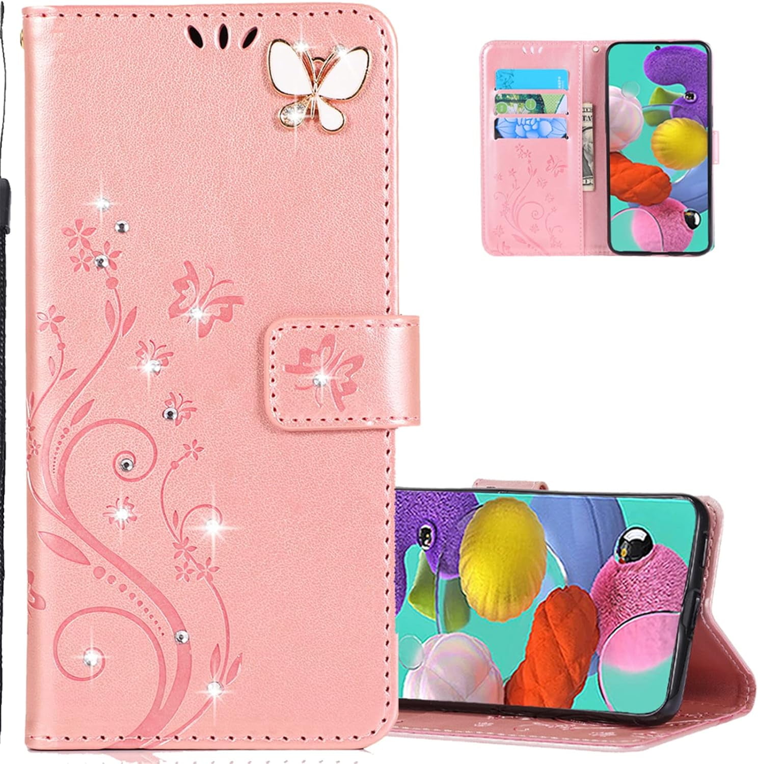 Case for Samsung A04, Galaxy A04 Wallet Case PU Leather Flip Folio Case with [Kickstand Feature ...