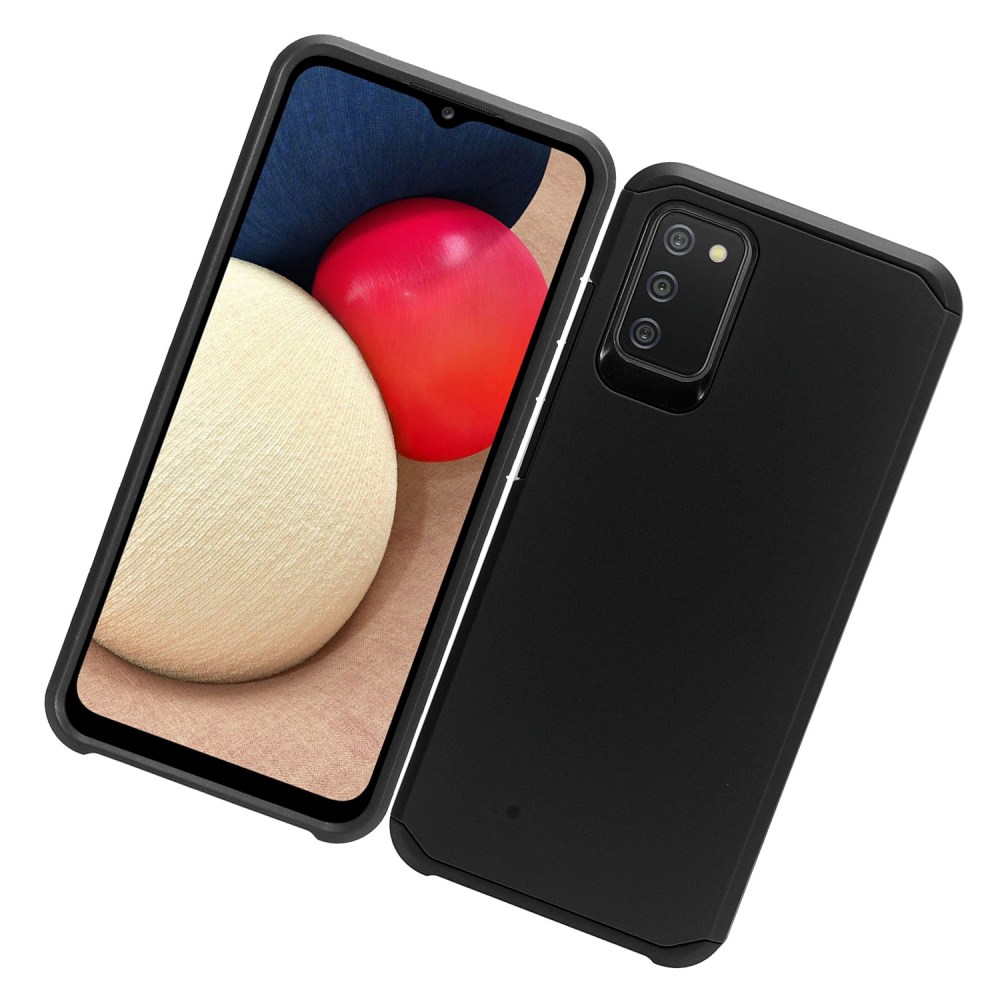 Case for Samsung Galaxy A02s Armor Dual Layer 2 in 1 Rubberized Hard ...