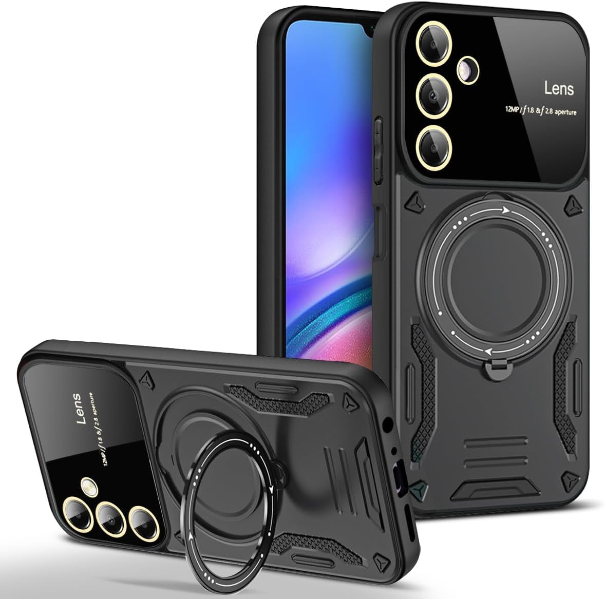 Case for Samsung Galaxy A13 5G with Magnetic Attraction 360° Ring Stand Cover for Samsung Galaxy ...