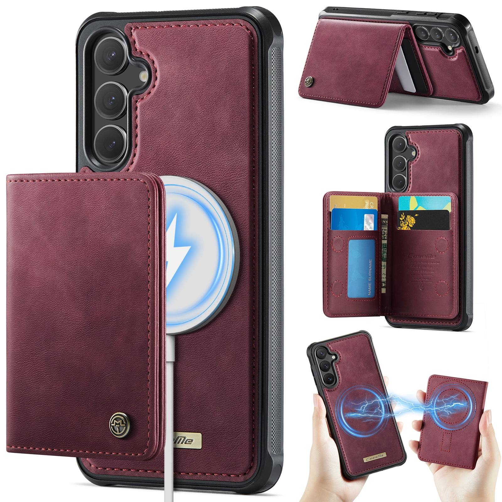 Case for Samsung Galaxy A15, PU Leather + TPU Wallet Case with ...