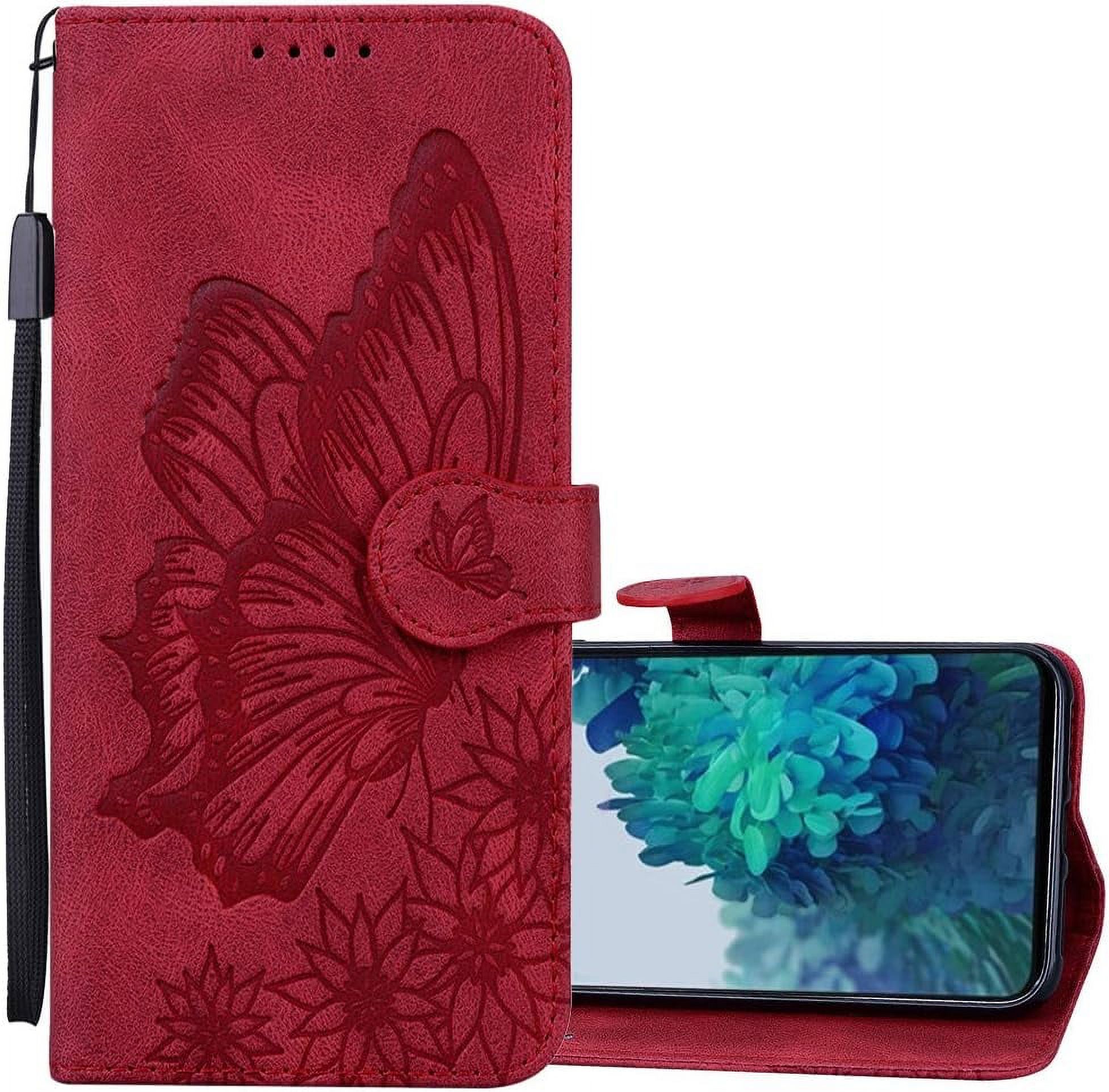 Case for Samsung Galaxy A21S, Vintage Design Embossed Butterfly Leather ...