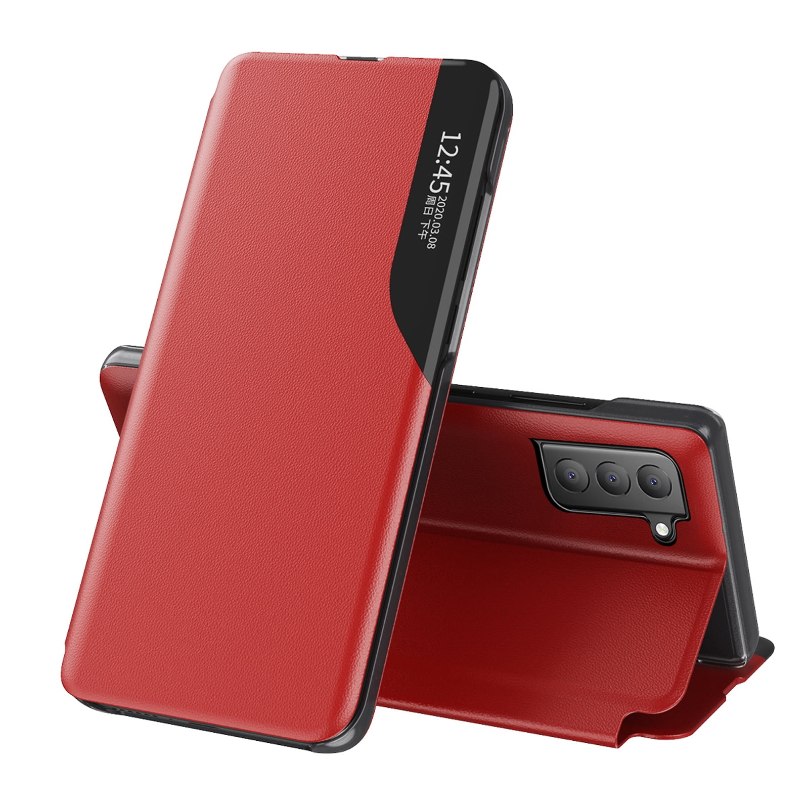 Case for Samsung Galaxy A25 5G with Magnetic Closure Kickstand Mirror ...