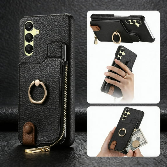 Case for Samsung Galaxy A25 5G Zipper Wallet Case, PU Leather Case with ...