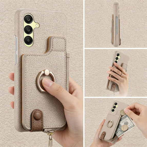 Case for Samsung Galaxy A26 5G Zipper Wallet Case, PU Leather Case with ...