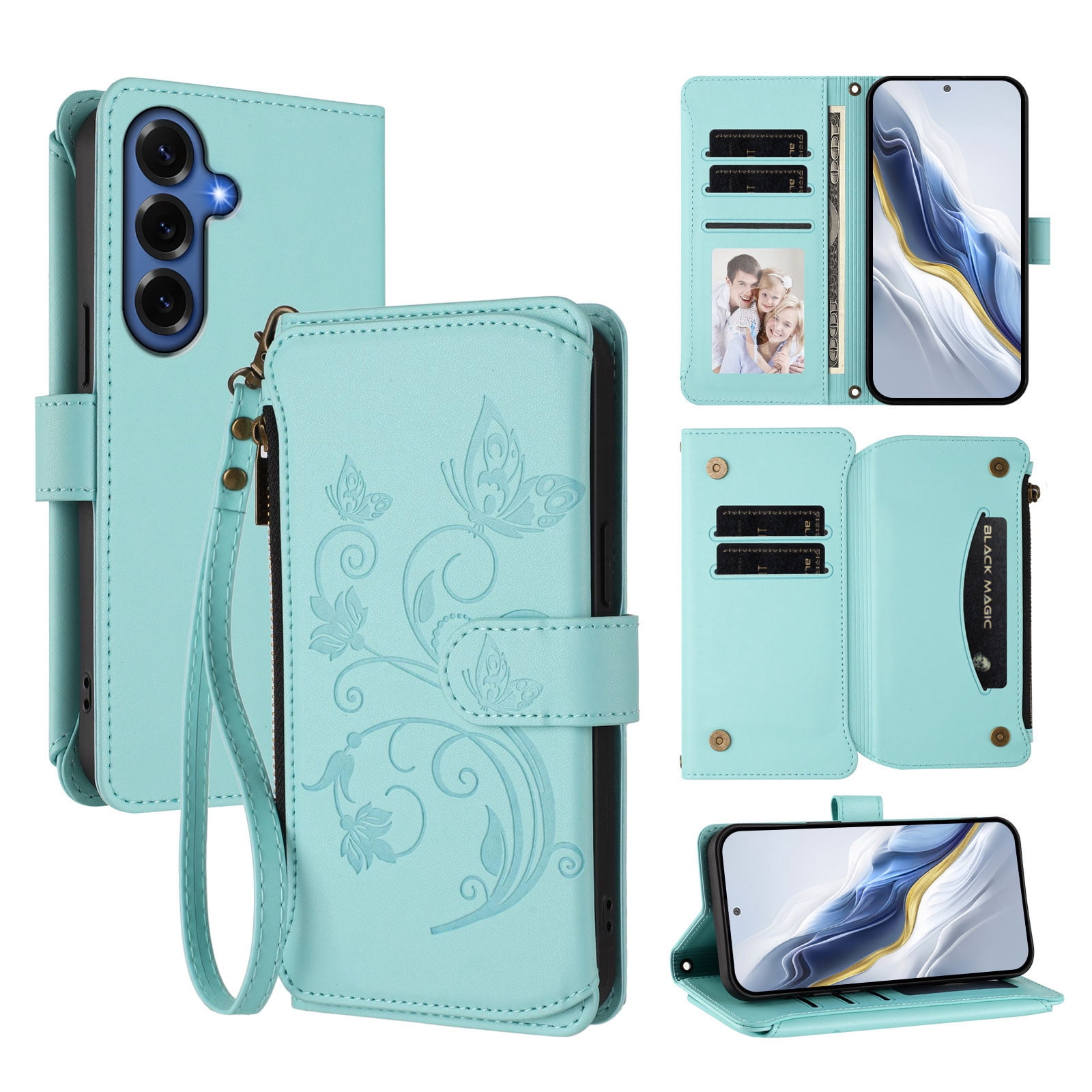 Case for Samsung Galaxy A27, PU Leather + TPU, with Crossbody Strap ...