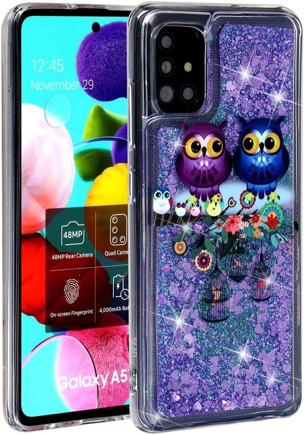 Case for Samsung Galaxy A51, Galaxy A51 Case Cute Pink Glitter Luxury ...