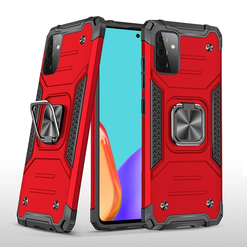 Case for Samsung Galaxy A52 5G Armor Hybrid with Ring Holder Kickstand ...