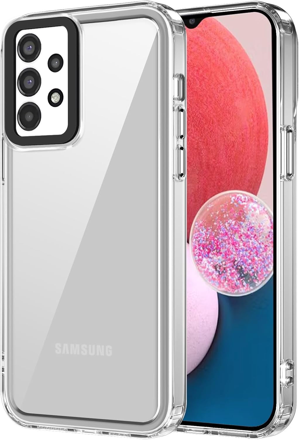 Case for Samsung Galaxy A52 Clear Crystal PC Hard Acrylic Back Cover ...