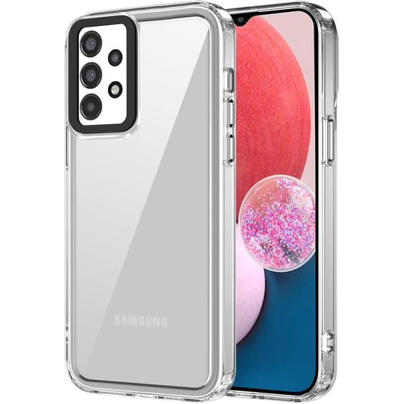 Case for Samsung Galaxy A52 Clear Crystal PC Hard Acrylic Back Cover ...