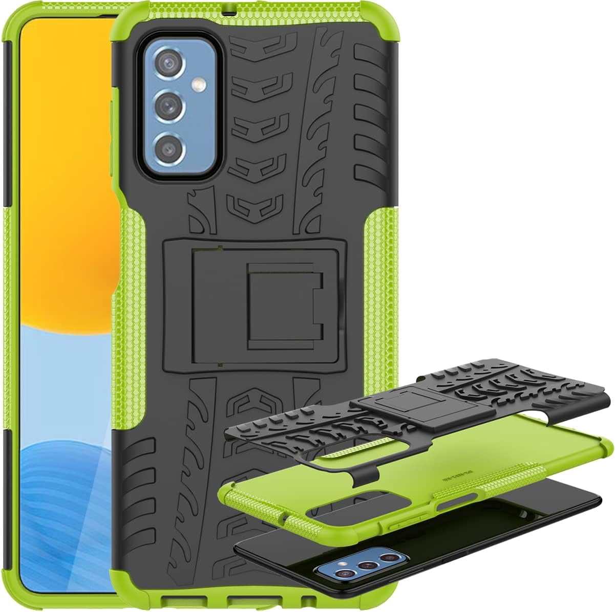 Case for Samsung Galaxy M52 5G, Tyre Pattern Design Hybrid TPU+PC ...