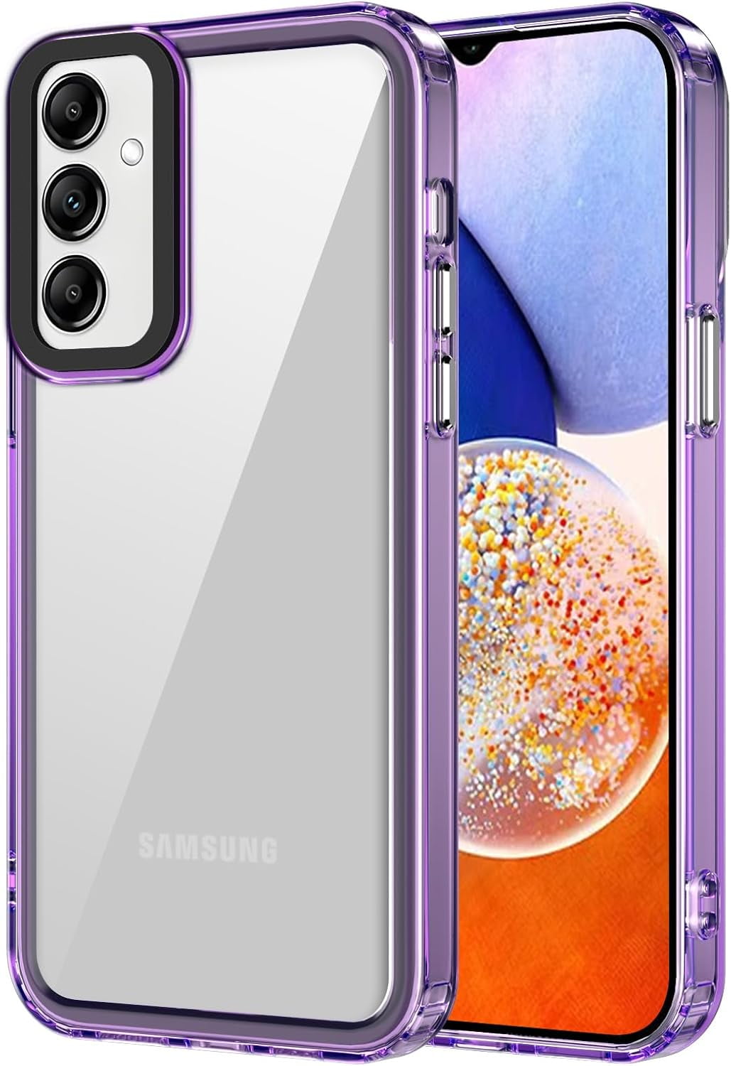 Case for Samsung Galaxy M54 5G Clear Crystal PC Hard Acrylic Back Cover ...