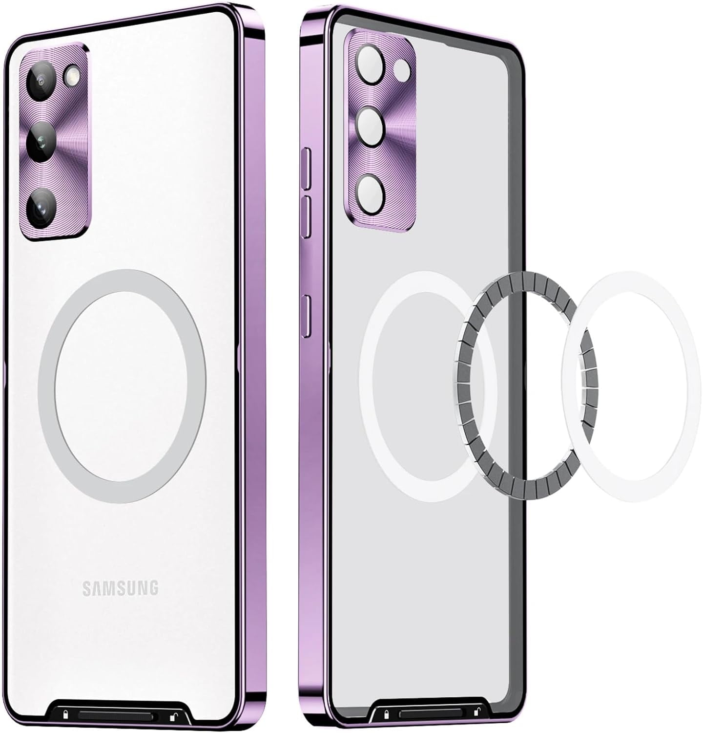 Case for Samsung Galaxy S20 FE, [Compatible with MagSafe] Full Camera Protection & Safety Lock ...