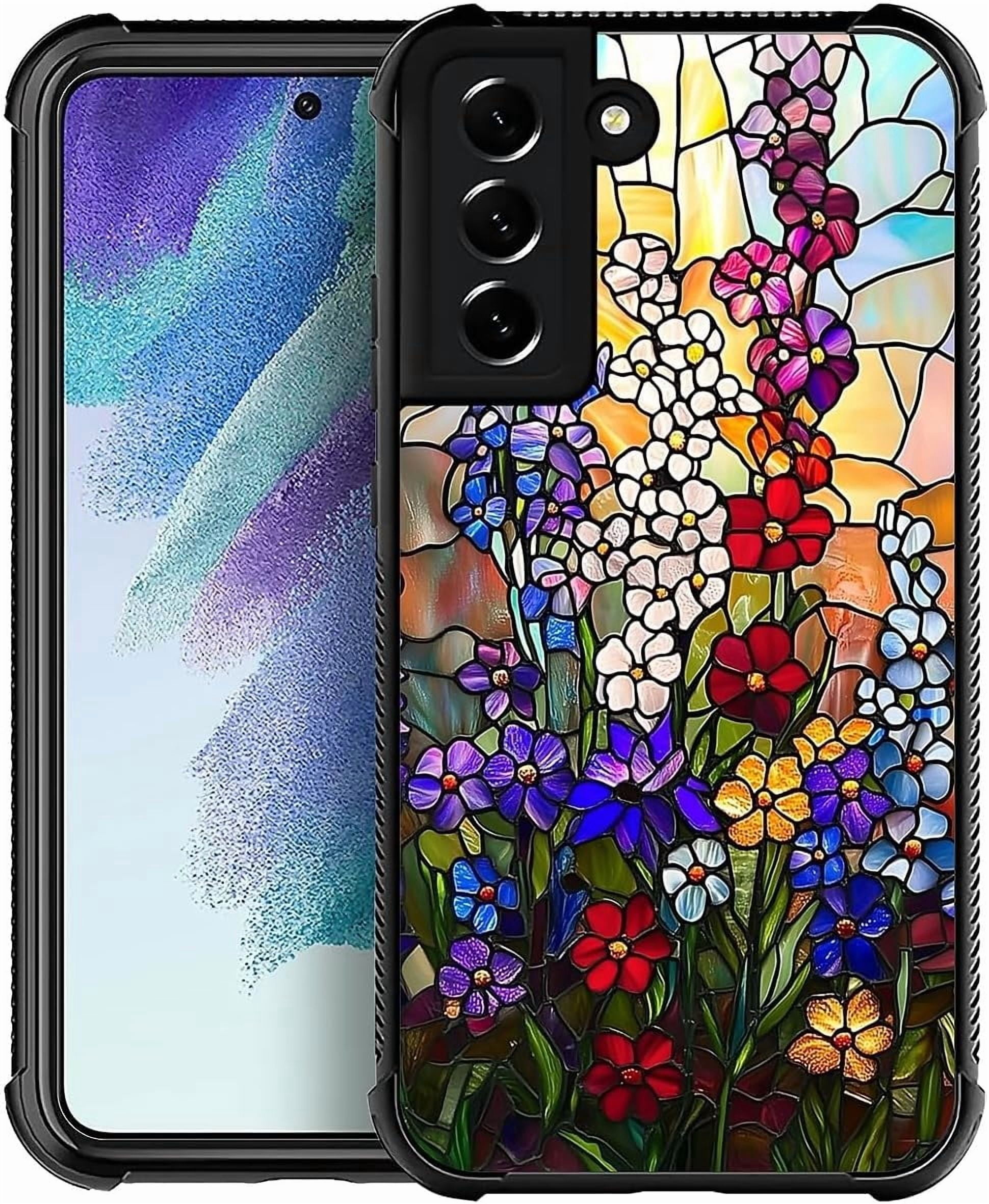 Case for Samsung Galaxy S21 Plus S30 Plus,Stained Glass Wildflower ...