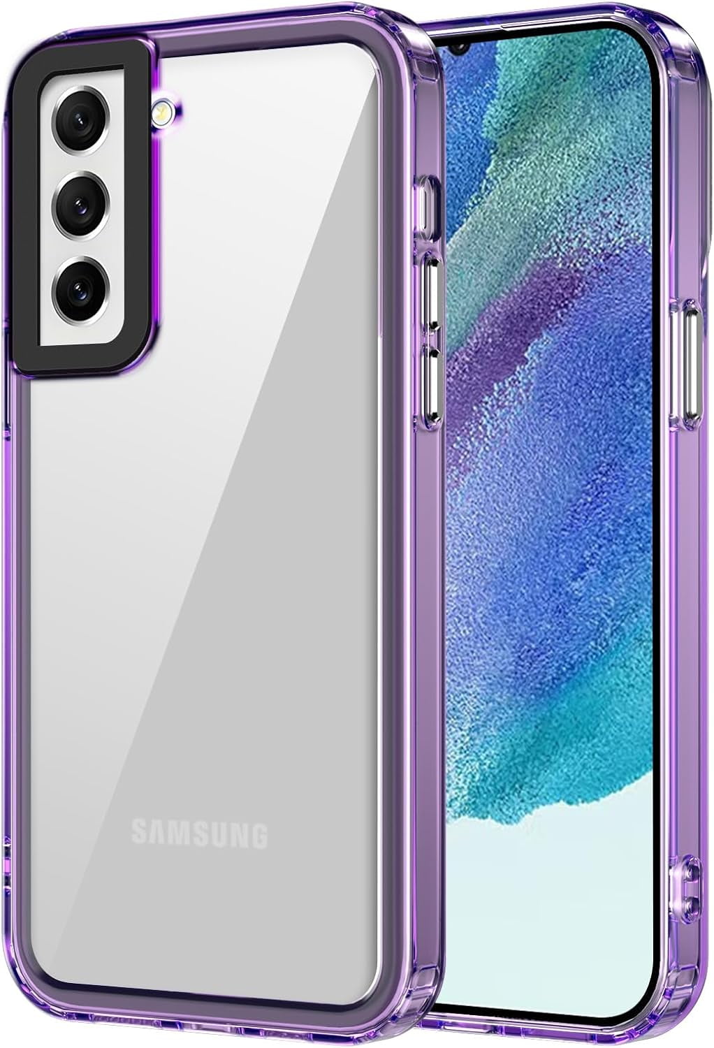 Case for Samsung Galaxy S21FE Clear Crystal PC Hard Acrylic Back Cover ...