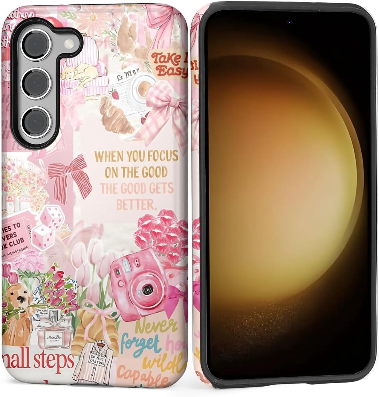 Case for Samsung Galaxy S23, Matte Soft Silicone and Hard PC Anti ...