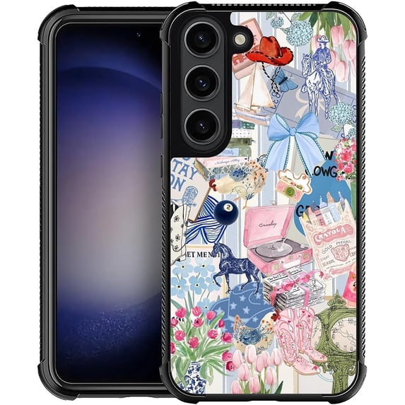 Case for Samsung Galaxy S23 Plus,Floral Cowgirl Collage Patten Design ...