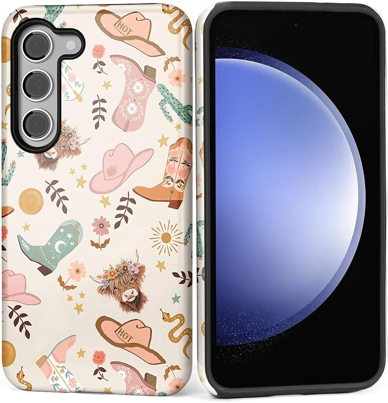Case for Samsung Galaxy S23 Plus, Matte Soft Silicone + Hard PC Anti ...
