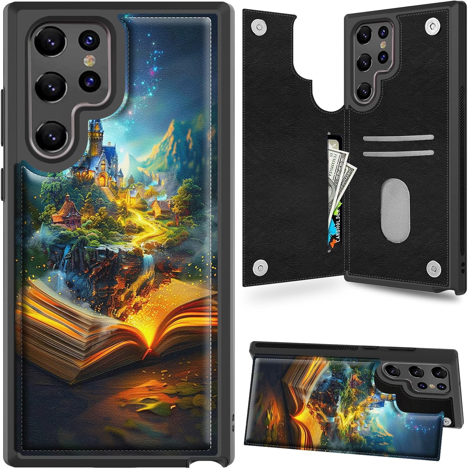 Case for Samsung Galaxy S23 Ultra Case Wallet Case with Card Holder, PU ...