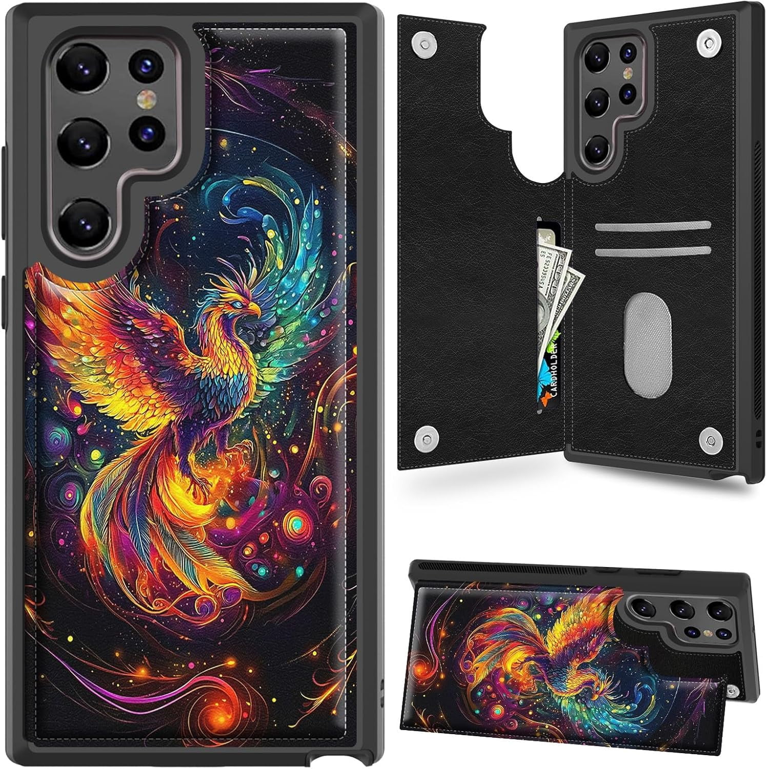 Case for Samsung Galaxy S23 Ultra Case Wallet Case with Card Holder, PU ...