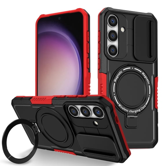 Case for Samsung Galaxy S24 FE, with Sliding Camera Cover & Ring ...