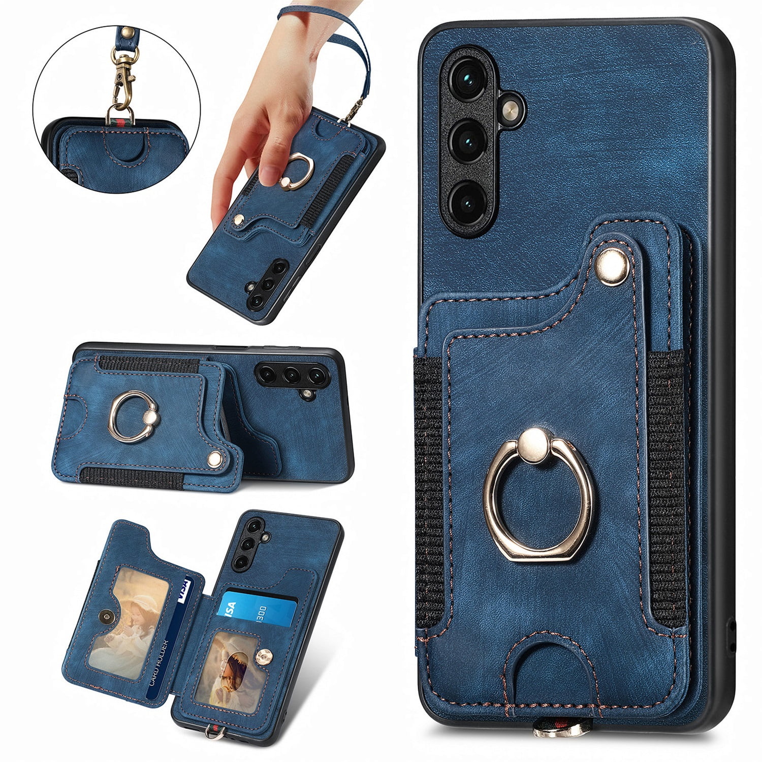 Case for Samsung Galaxy S24 Ultra,Decase PU Leather Shockproof Wallet Phone Cover,RFID Blocking ...